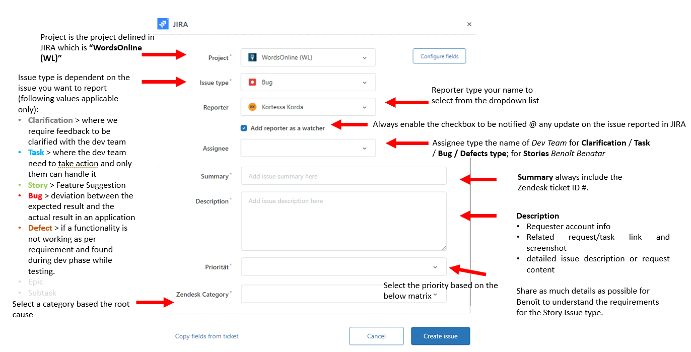 How To Create An Issue In Jira Through Zendesk Wordsonline