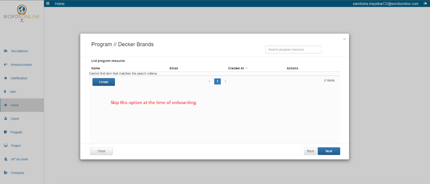 How to onboard a new project on WOL? – Wordsonline